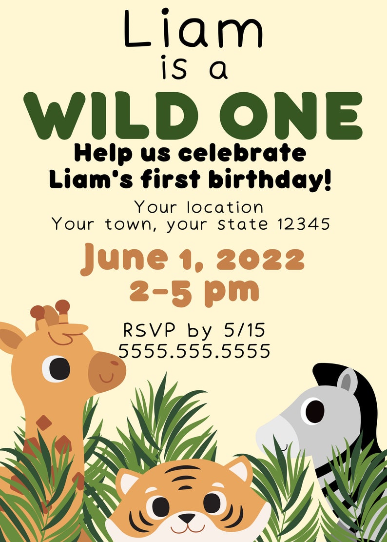 Wild One Invitation - Etsy