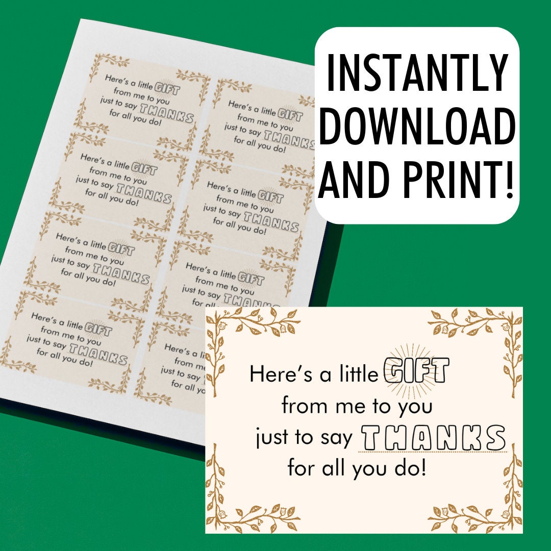 Printable Thank You Cards- Beige - Etsy