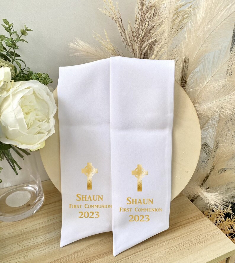 Personalised Confirmation or Communion Stole Celtic Cross - Etsy