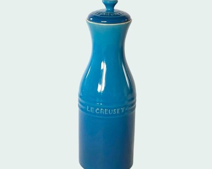 Le Creuset Marseilles Blue Ceramic Water Carafe Bottle 350ml W/ Lid - Etsy