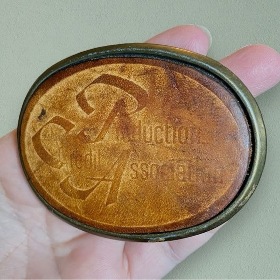 Vintage El Cid Brass Leather Embossed Belt Buckle - Etsy