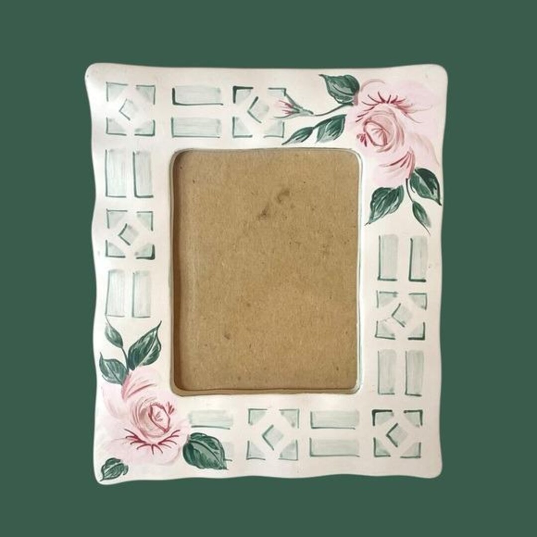 Vintage Two’s Company Hand Painted Ceramic Photo Frame - Etsy