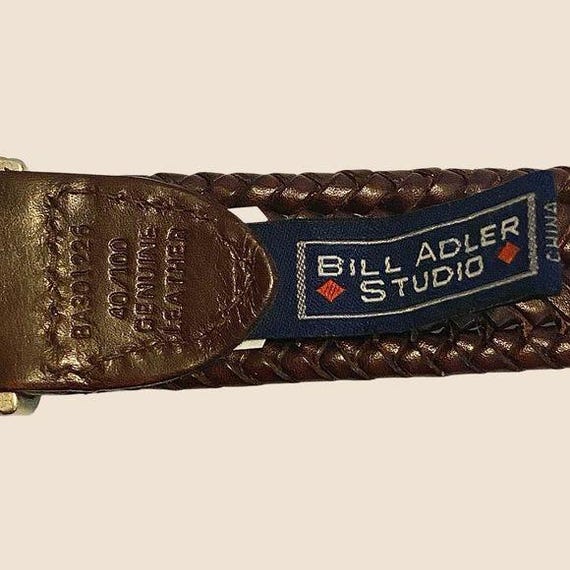 Bill Adler Studio Genuine Leather Brown Woven Belt SZ… - Gem