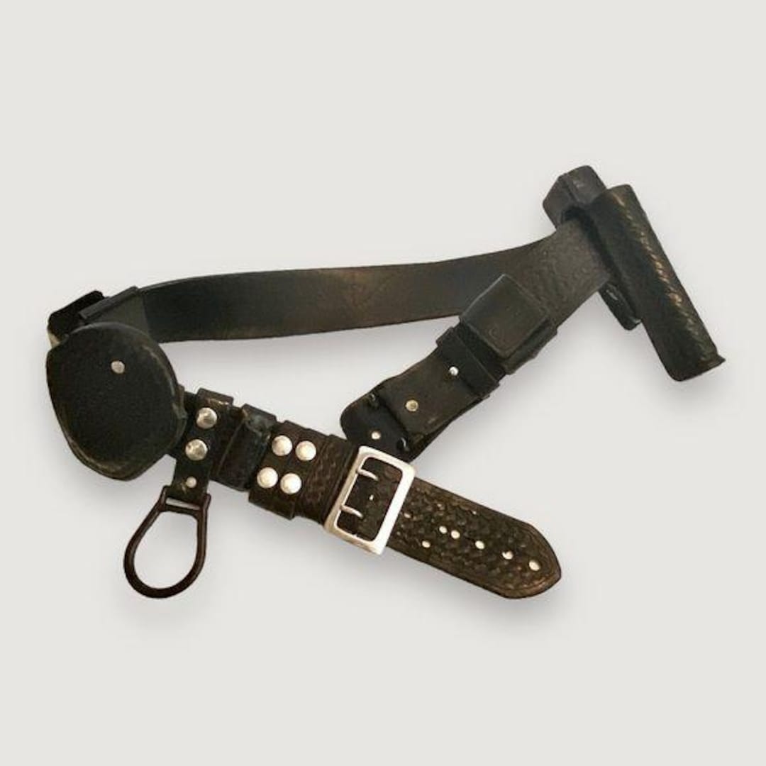 Vintage All Leather Law Enforcement Police Security Tactical Belt Rig ...