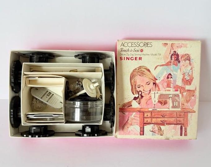 VTG Singer Touch & Sew Deluxe Zigzag Sewing Machine Model 758 - 14 ...