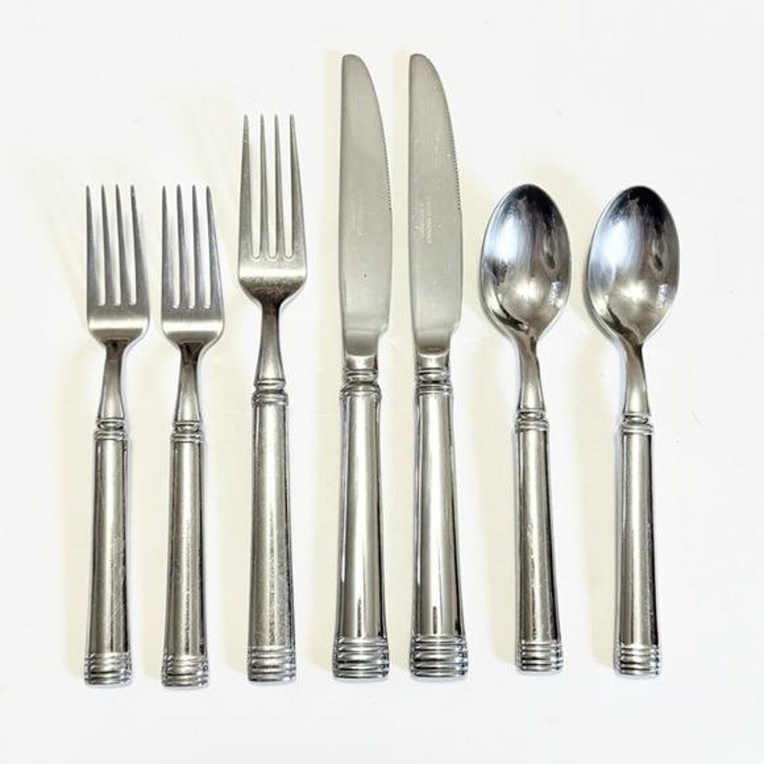 7-piece Brooke (stainless) Flatware Set by Cambridge Silver ...