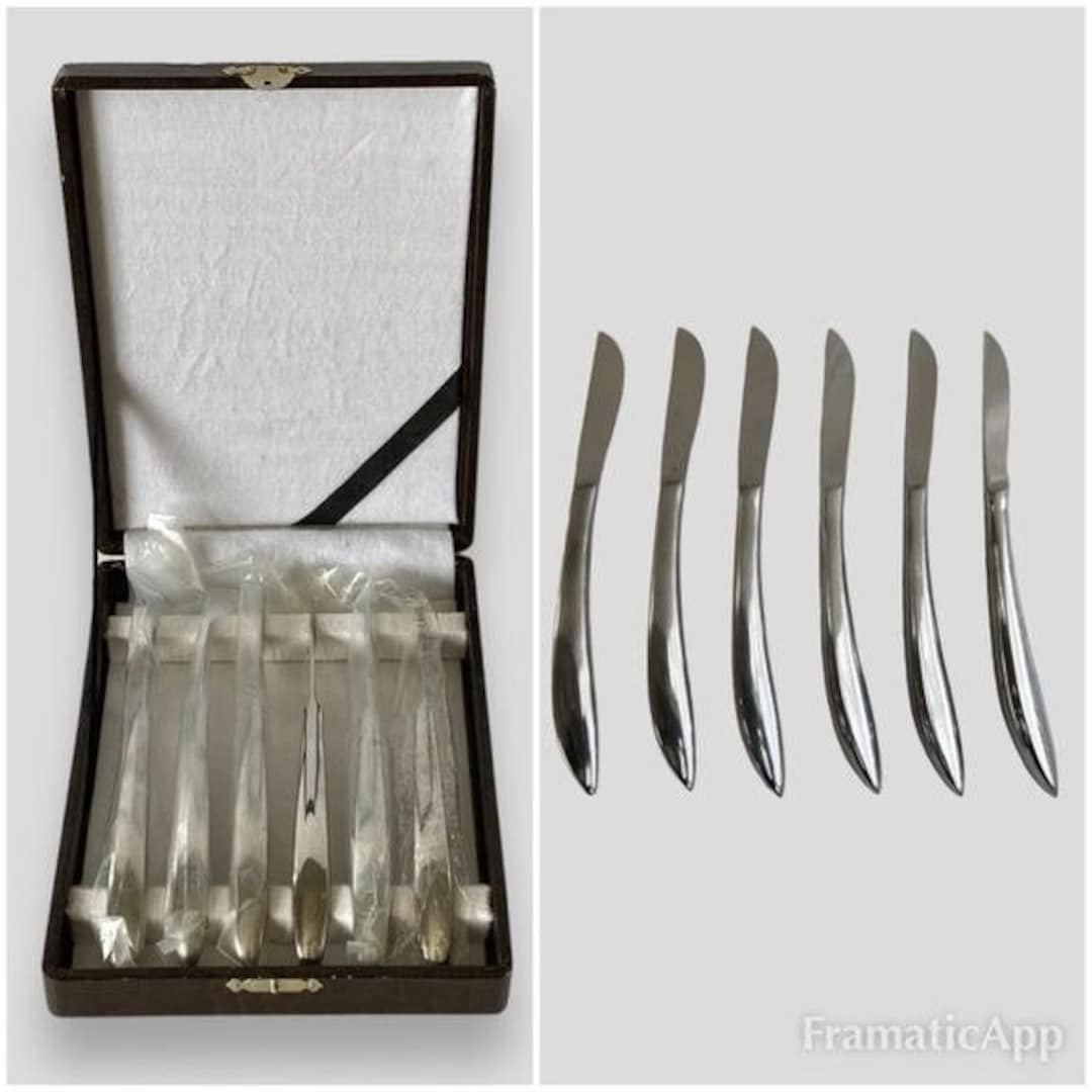 Samurai Japan 6pc Stainless Steel Curved Dinner Steak Knife Cutlery Set ...