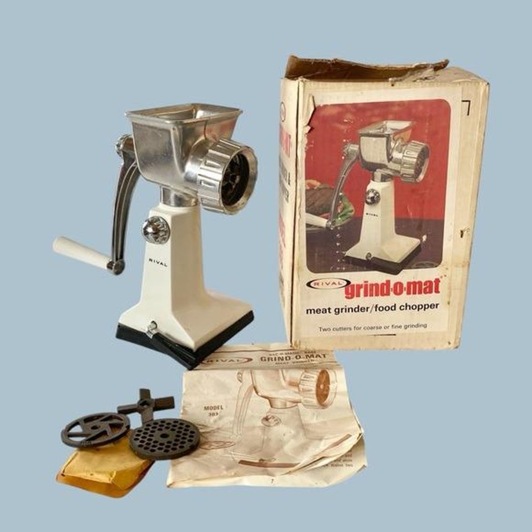 Vintage Rival Grind-o-mat Meat Grinder & Food Chopper Original Box ...