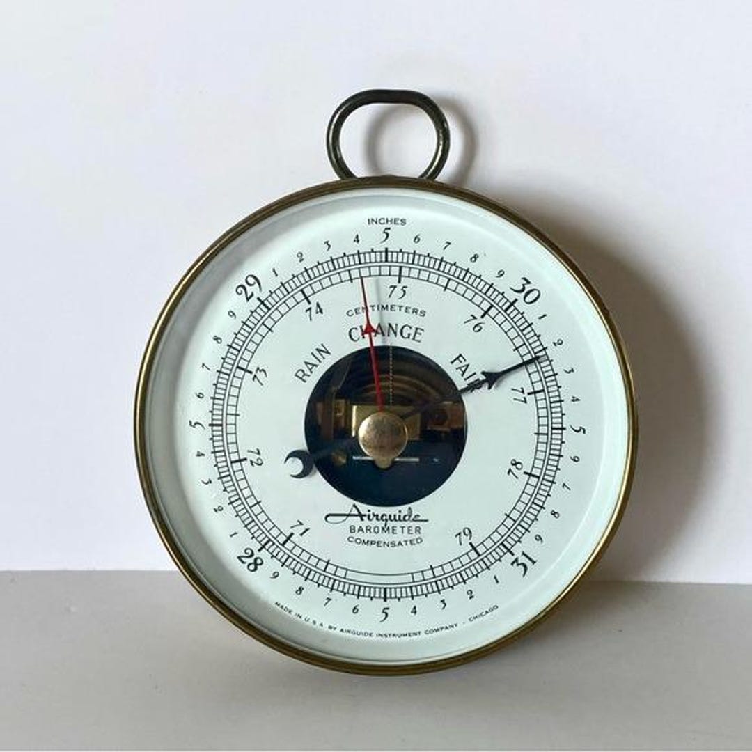 Vintage Airguide Compensated Barometer by Airguide Instrument Co Brass ...