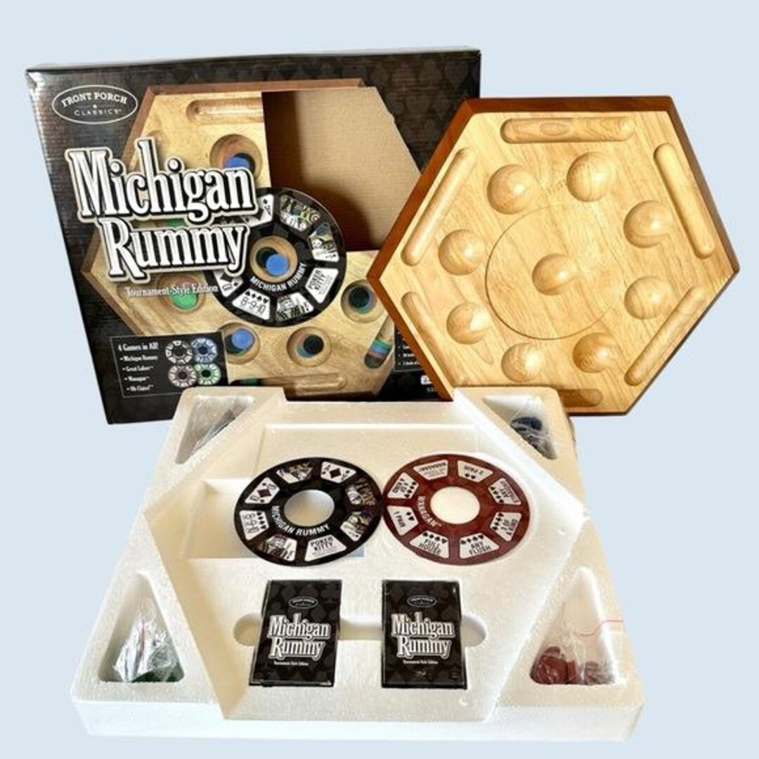 NEW Michigan Rummy Wooden Board Tournament Style Edition University ...