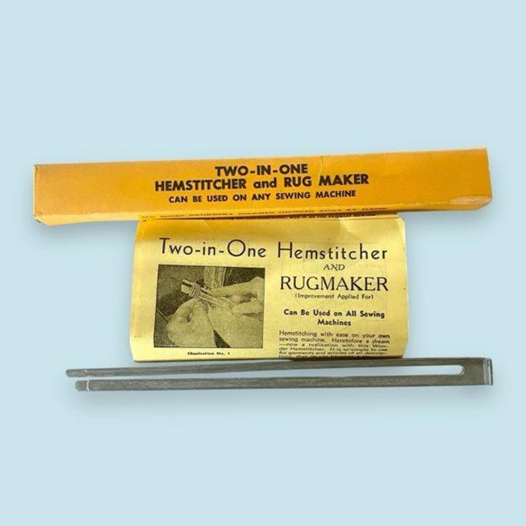 Vintage IOB 2-in-1 Hemstitcher and Rug Maker Tool Sewing Machine ...