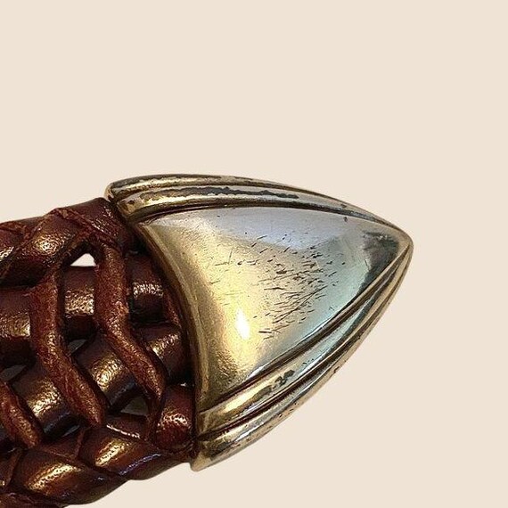 Bill Adler Studio Genuine Leather Brown Woven Belt SZ… - Gem