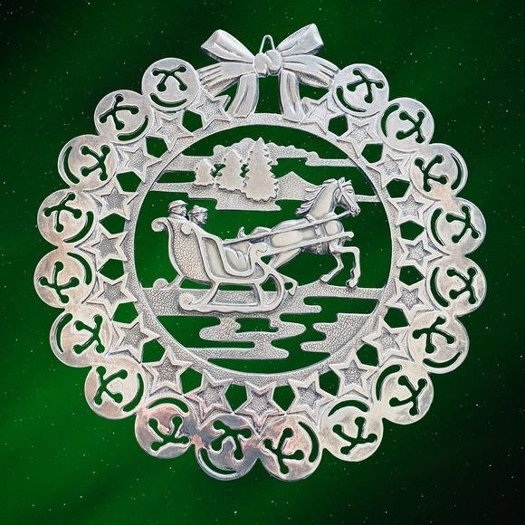 Godinger Silver Plated Vintage Sleigh Ride Christmas Trivet Sleigh ...