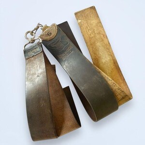 Barber Razor Strops Set of 2 Vintage 2-piece Leather Strops Sharpen ...