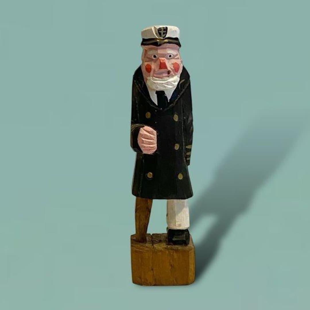 Vintage Wood Carved Ship Captain Wood Peg Leg 8 - Etsy