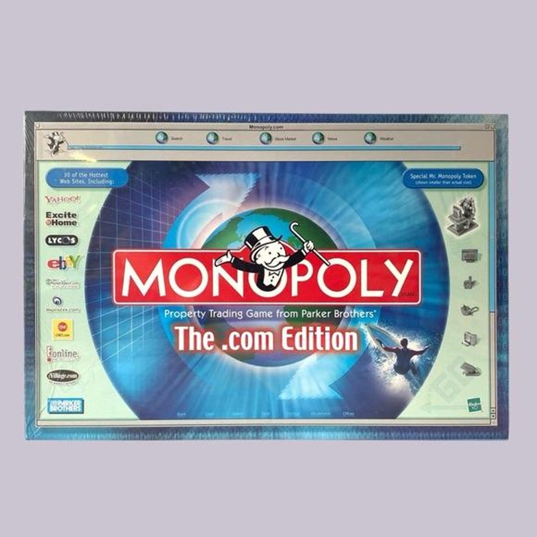 NEW Factory Sealed Vintage 2000 Monopoly the Dot Com .com Edition NEW ...