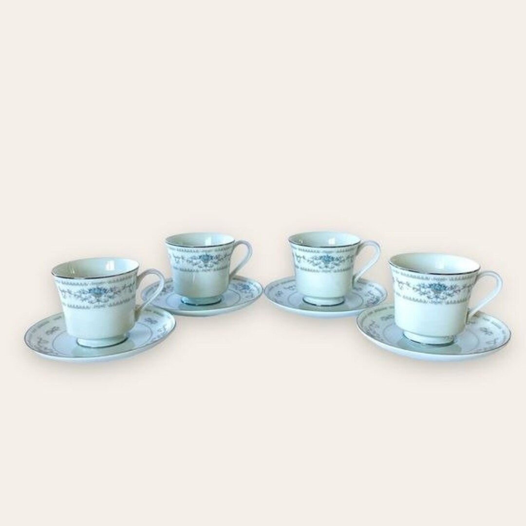 Vintage Wade Diana Fine China Japan Set of 4 Cups & Saucers - Etsy