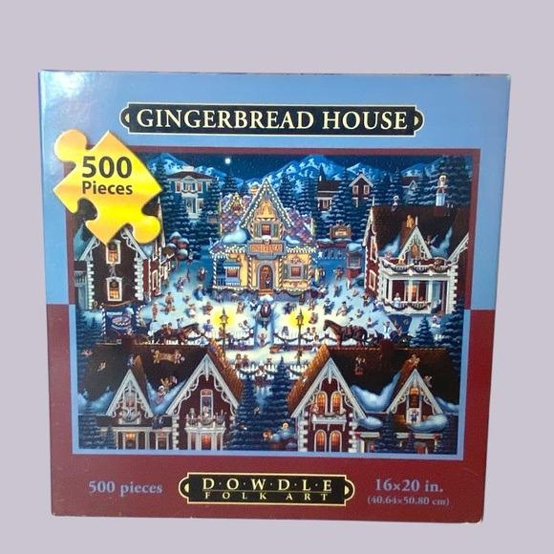 NWT Dowdle Gingerbread House 500pc Puzzle Interactive Search & Find - Etsy