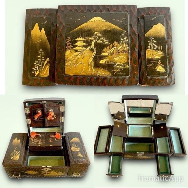 Japanese Hand Carved Box - Etsy