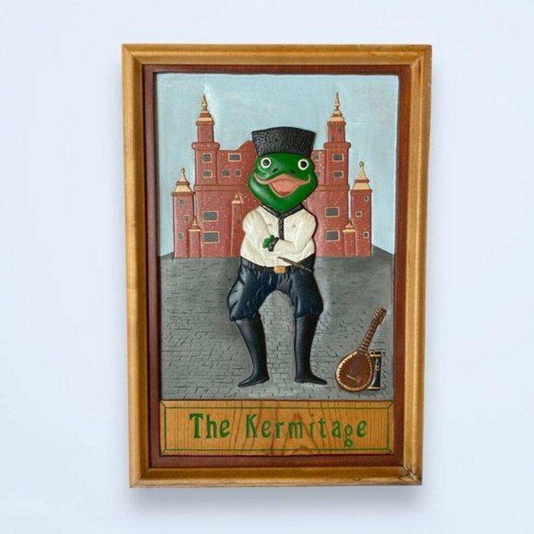 Lori Rima Hand Carved Wood the Kermitage Kermit the Frog Russia the ...