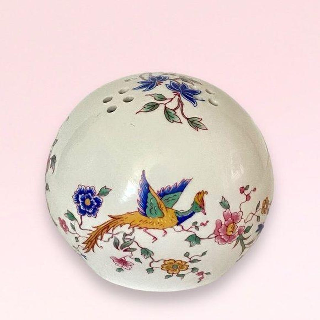 Vintage Hammersley Bone China Diffuser Potpourri Ball Ornament -bird of Paradise - Etsy