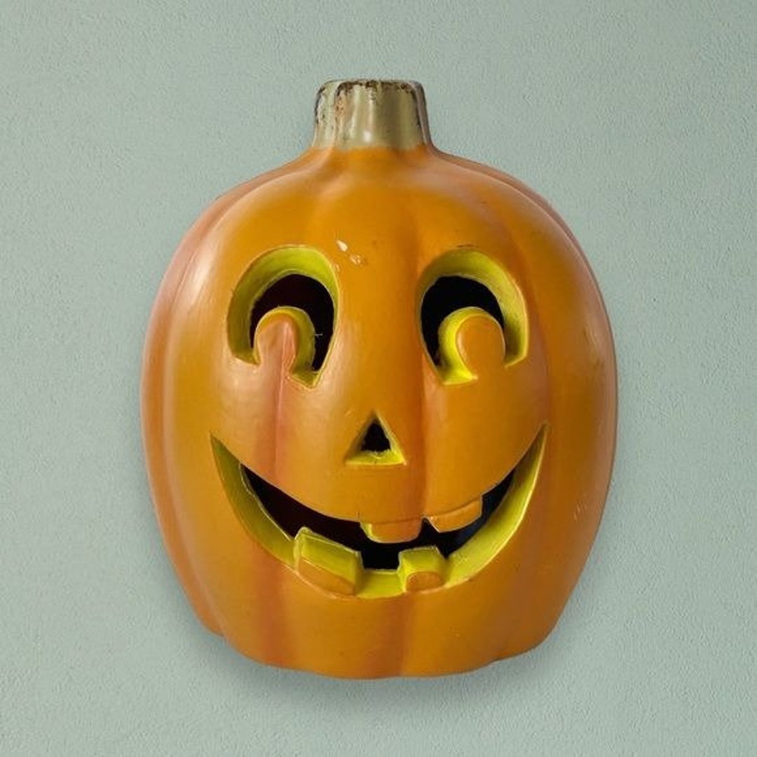 Halloween JACK O'LANTERN 9 Hard Shell Pumpkin Blowmold Light Up - Etsy