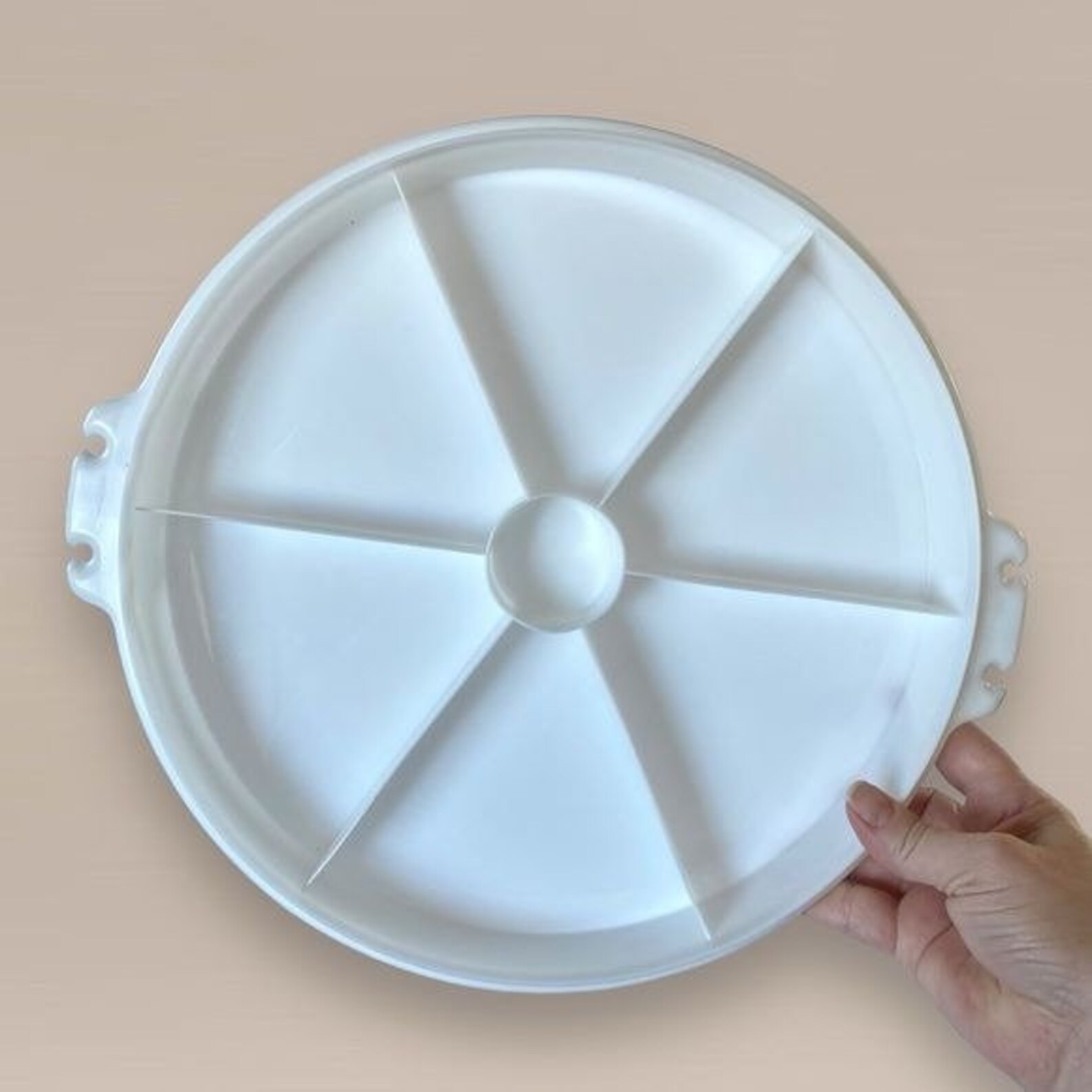 1960s Tupperware Divided Serving Tray W/lid 6 Section Veggie Crudite ...