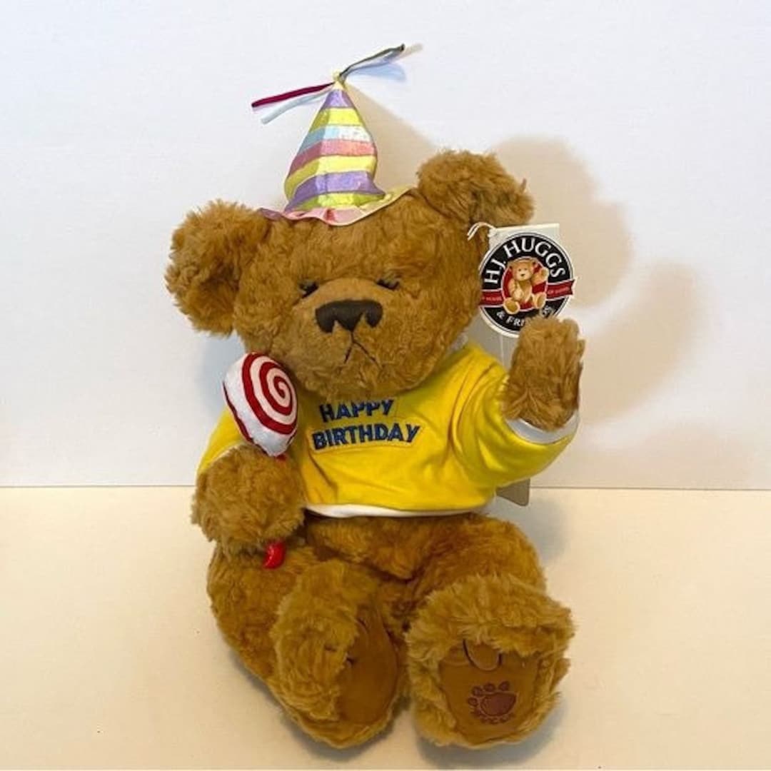 Vintage HJ Huggs Jubilee Happy Birthday Singing Bear 14” House of Lloyd ...