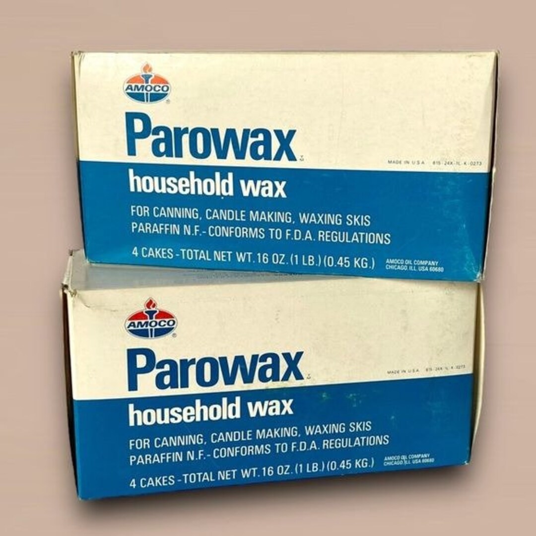 Vintage NWT Parowax Household Wax Blocks Set of 2 Boxes (1lb Each Box ...