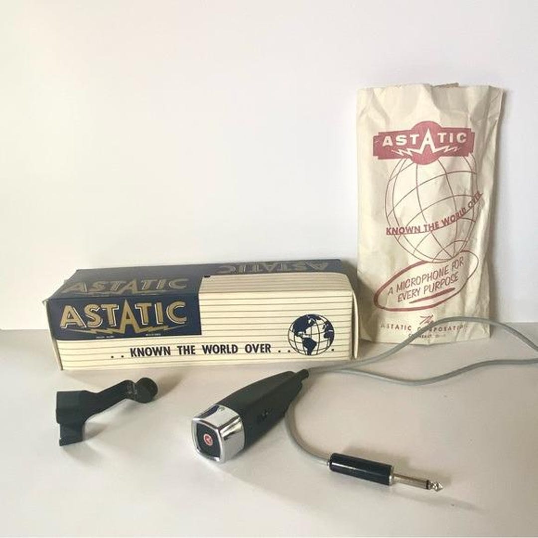 Vintage RARE Astatic Model 333 Ceramic Microphone Complete Original Box ...