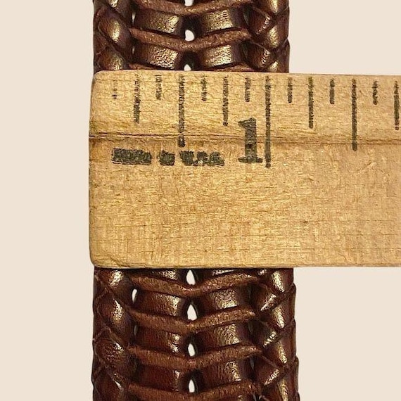 Bill Adler Studio Genuine Leather Brown Woven Belt SZ… - Gem