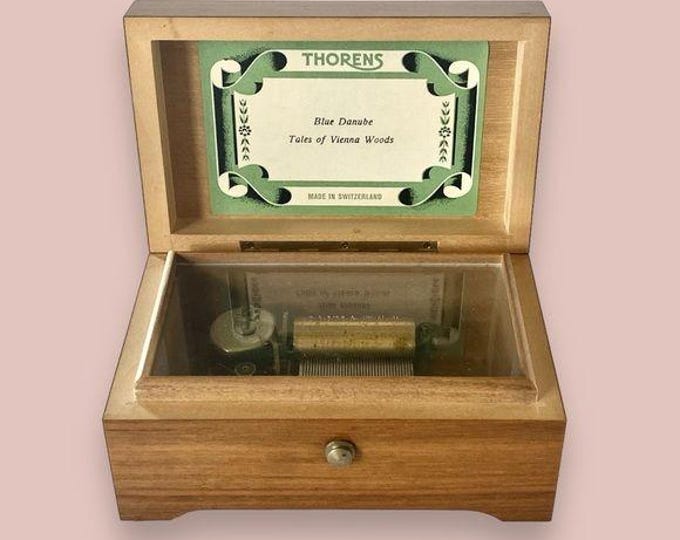 Thorens Swiss Music Box 2 Songs Blue Danube and Tales of Vienna Woods ...