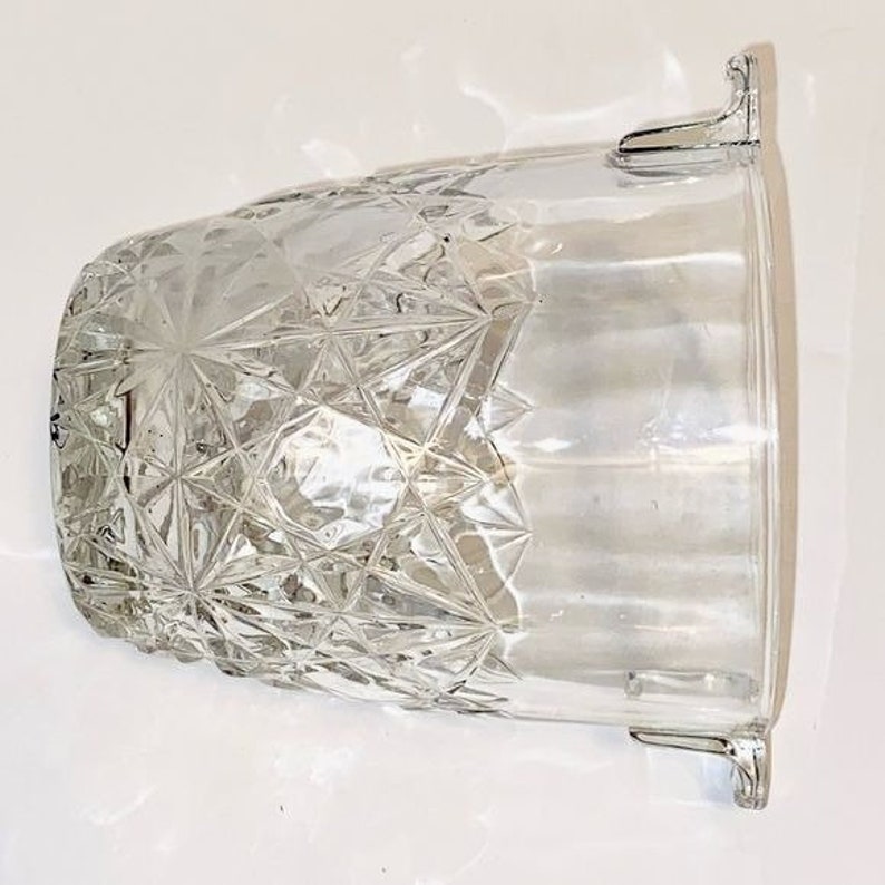 Vintage Crystal Ice Bucket Diamond Starburst - Etsy