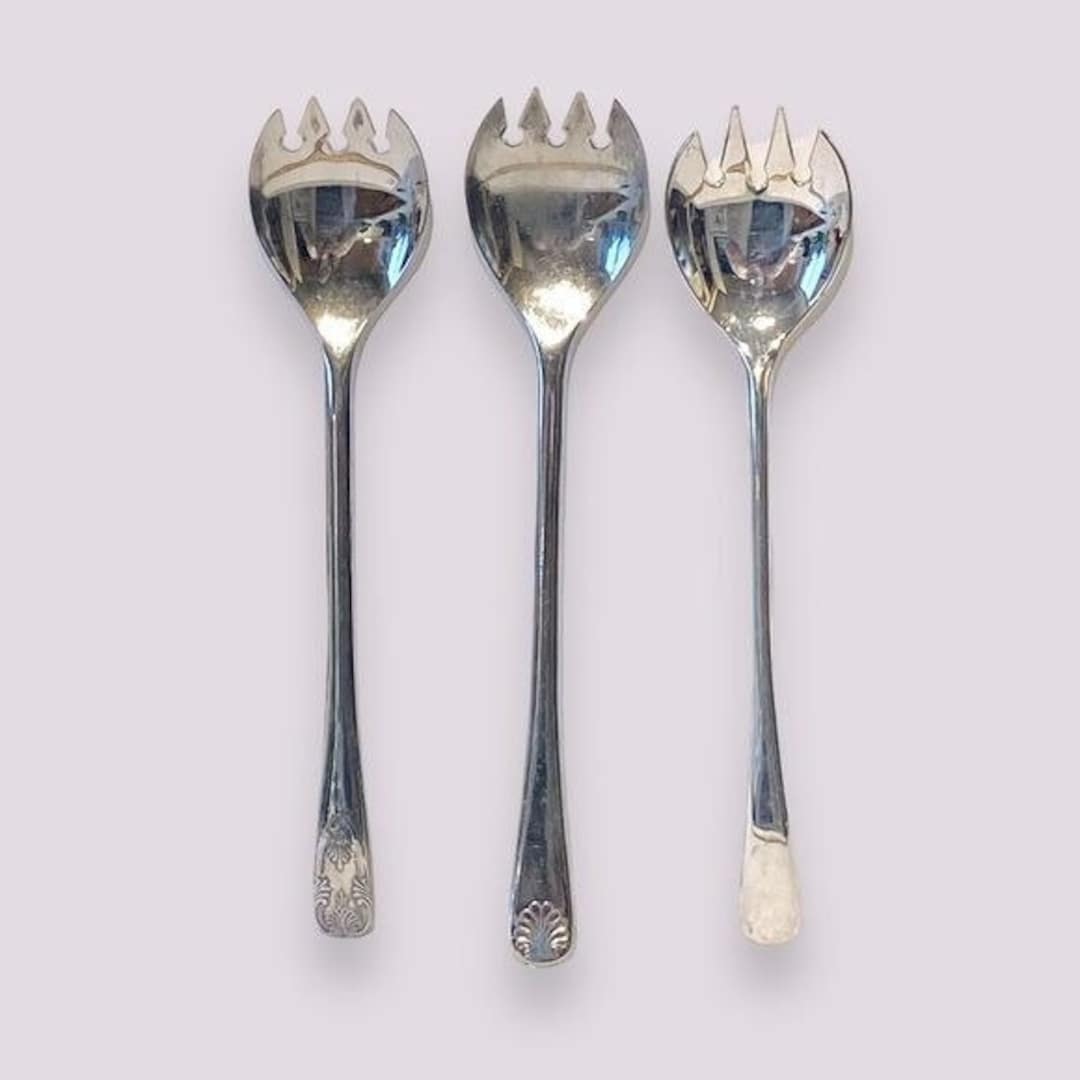 Vintage Silverplate Made in Italy Set of 3 Salad Serving Forks - Etsy