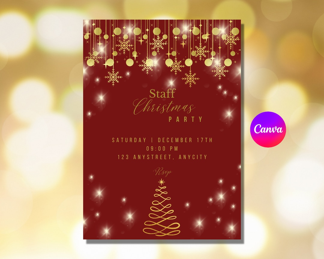 Christmas Party Invite| Staff Christmas Party Invite|christmas ...