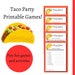 Taco Tuesday Party Games, Fiesta Games and Activities Bundle - Etsy