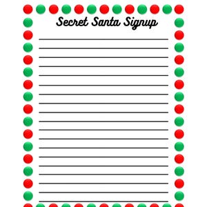 The Complete Secret Santa Organizer, Printable, Instant Download - Etsy