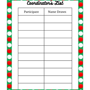 The Complete Secret Santa Organizer, Printable, Instant Download - Etsy