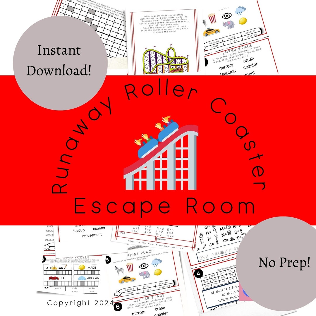 Escape Room for Kids, Printable DIY Party Game, Birthday, Amusement ...