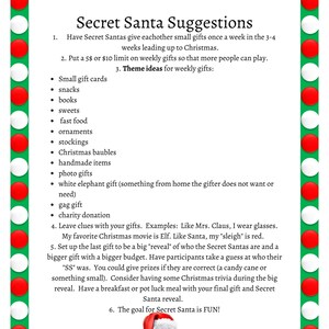 The Complete Secret Santa Organizer, Printable, Instant Download - Etsy