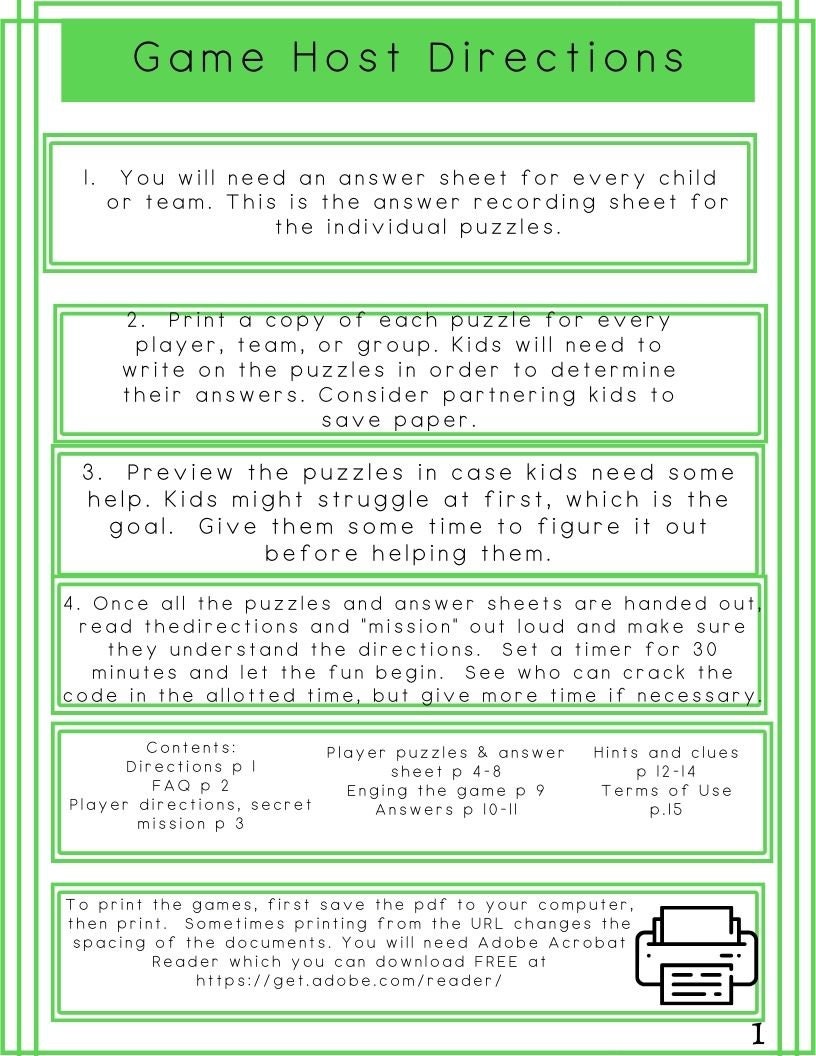 Escape Room for Kids, Printable Party Game, Sleepover Birthday Party ...