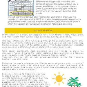 Summer Fun Escape Room Kit: DIY Printable Puzzle Game (digital Product ...