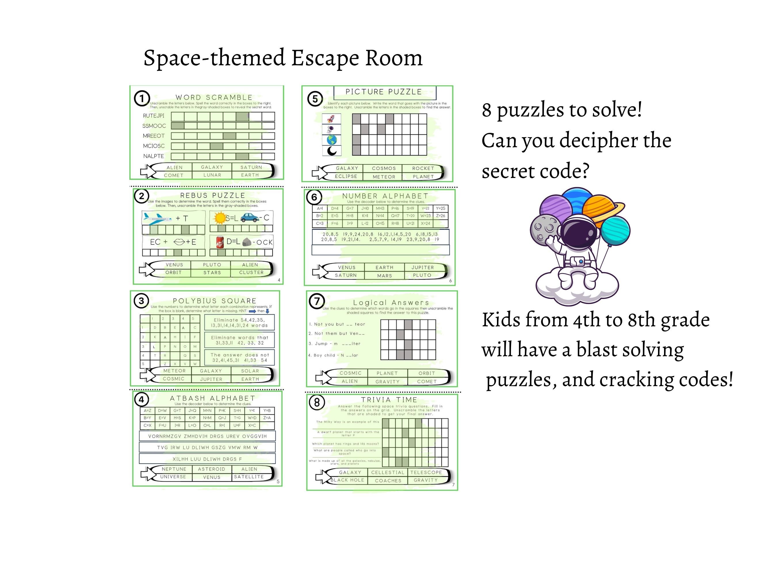Escape Room for Kids, Printable Party Game, Sleepover Birthday Party ...