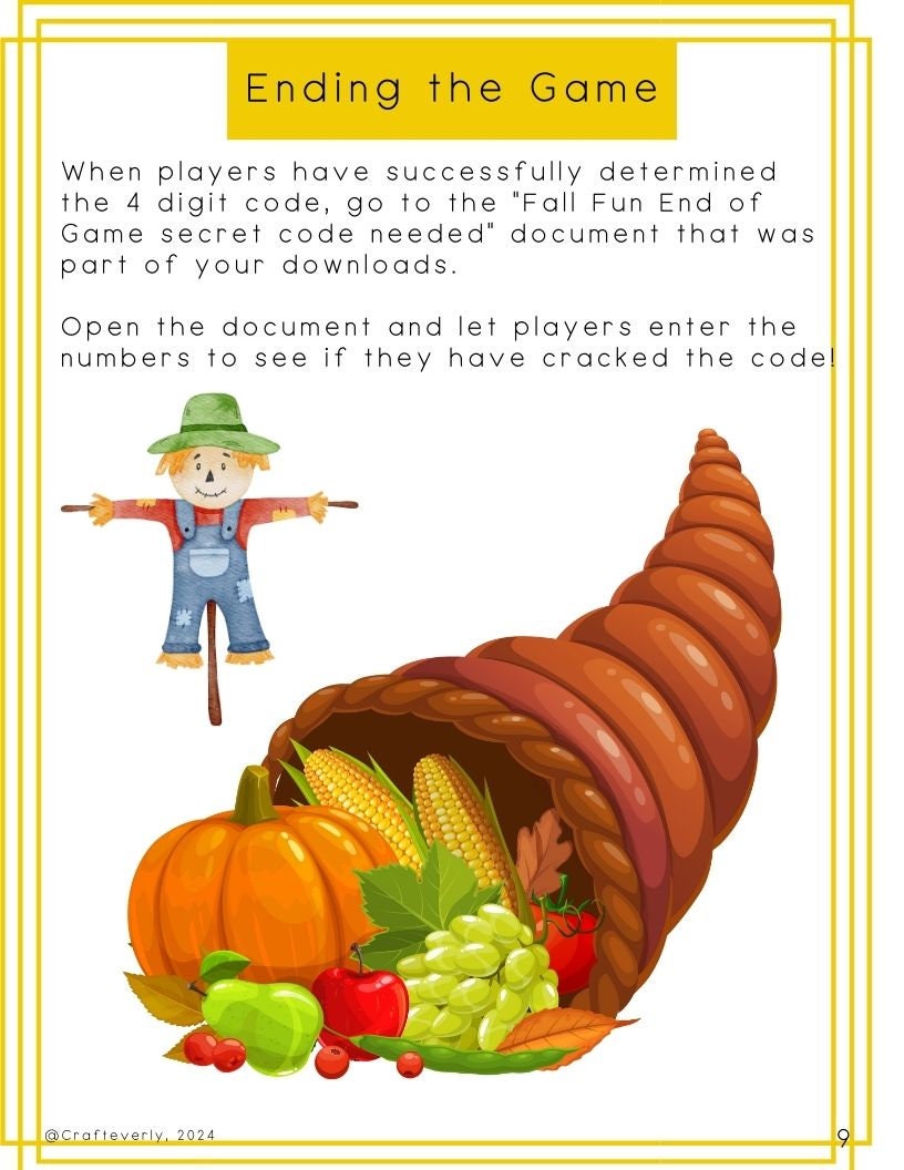 Fall Fun Escape Room Kit: Printable Kids Puzzles (PDF Download) - Etsy