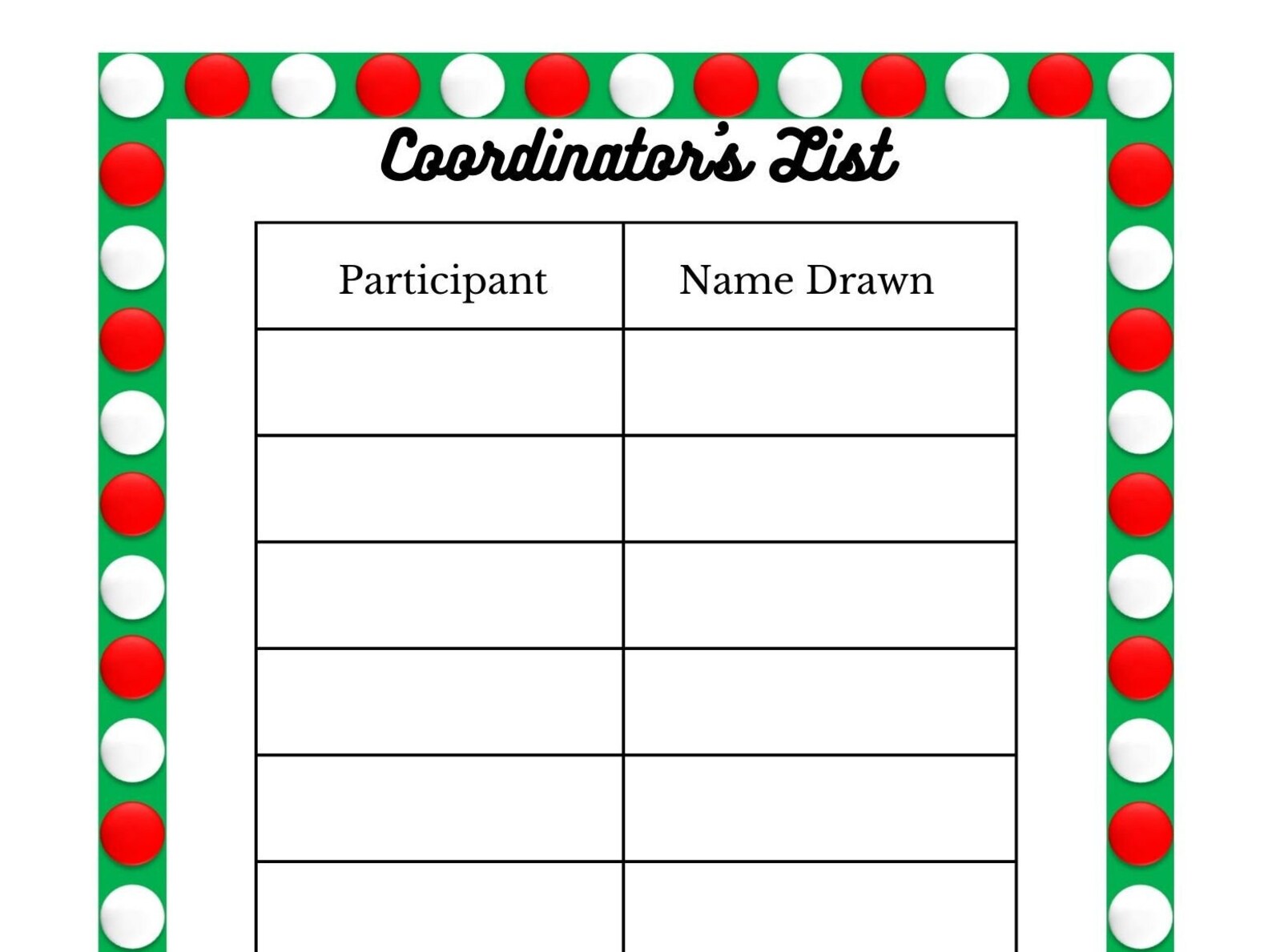 The Complete Secret Santa Organizer Printable Instant - Etsy
