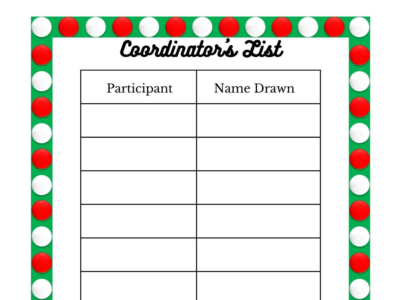 The Complete Secret Santa Organizer Printable Instant - Etsy