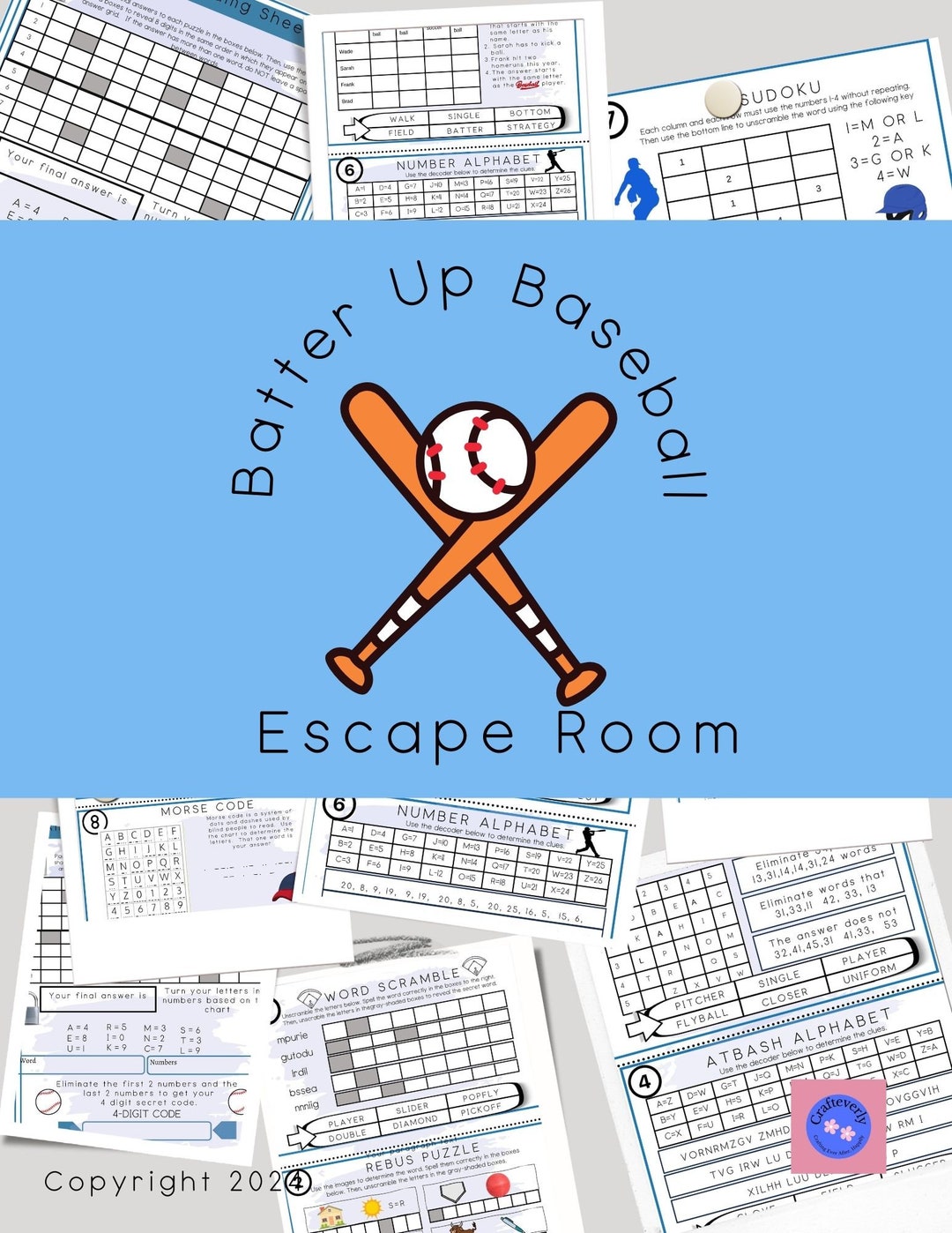 Baseball Escape Room Kit: Printable DIY Kids Party Game (PDF) - Etsy
