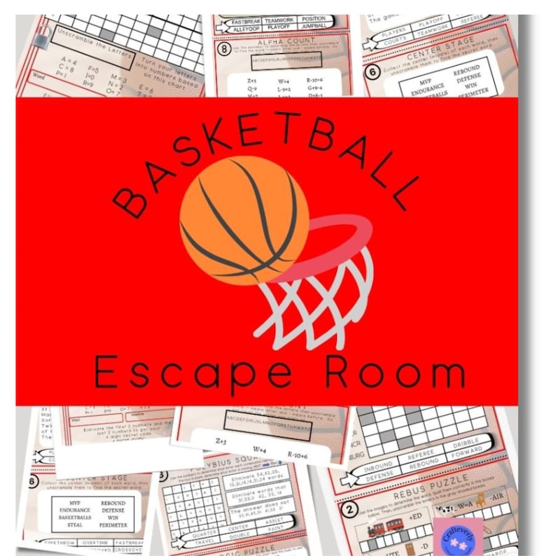 Basketball Escape Room Kit: Printable DIY Game (ages 8-12) - Etsy UK