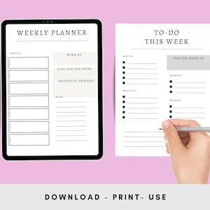 Planner Bundle, Minimalist Design, Daily, Weekly, Monthly, Yearly ...