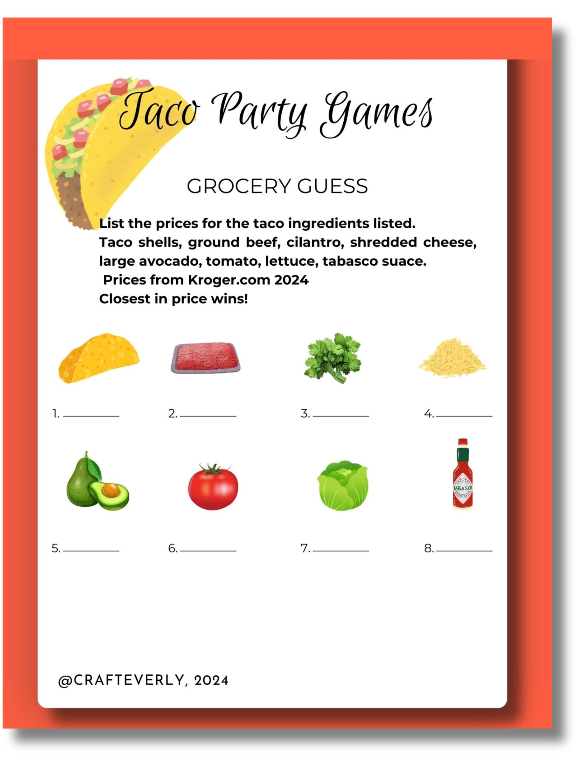 Taco Tuesday Party Games, Fiesta Games and Activities Bundle - Etsy